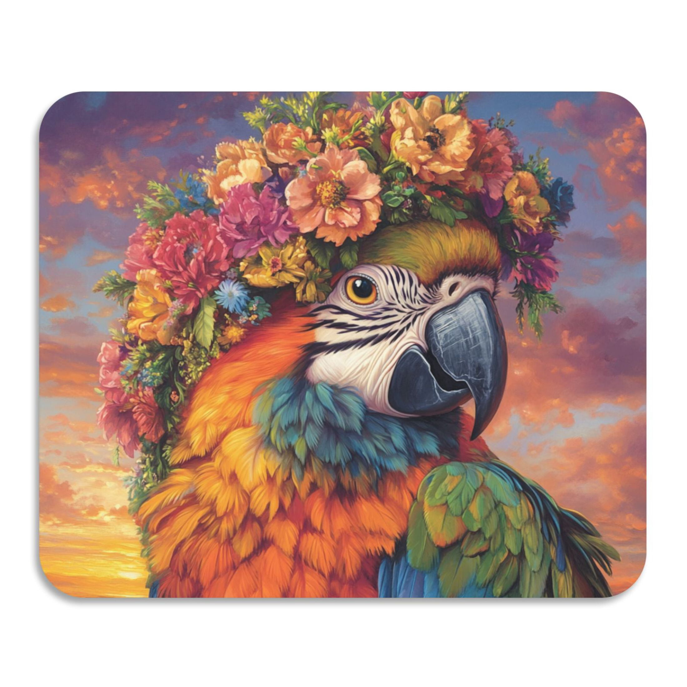 Beautiful Parrot Wearing Wreath Diatomite Dish Drying Mat Drain Pad for ...