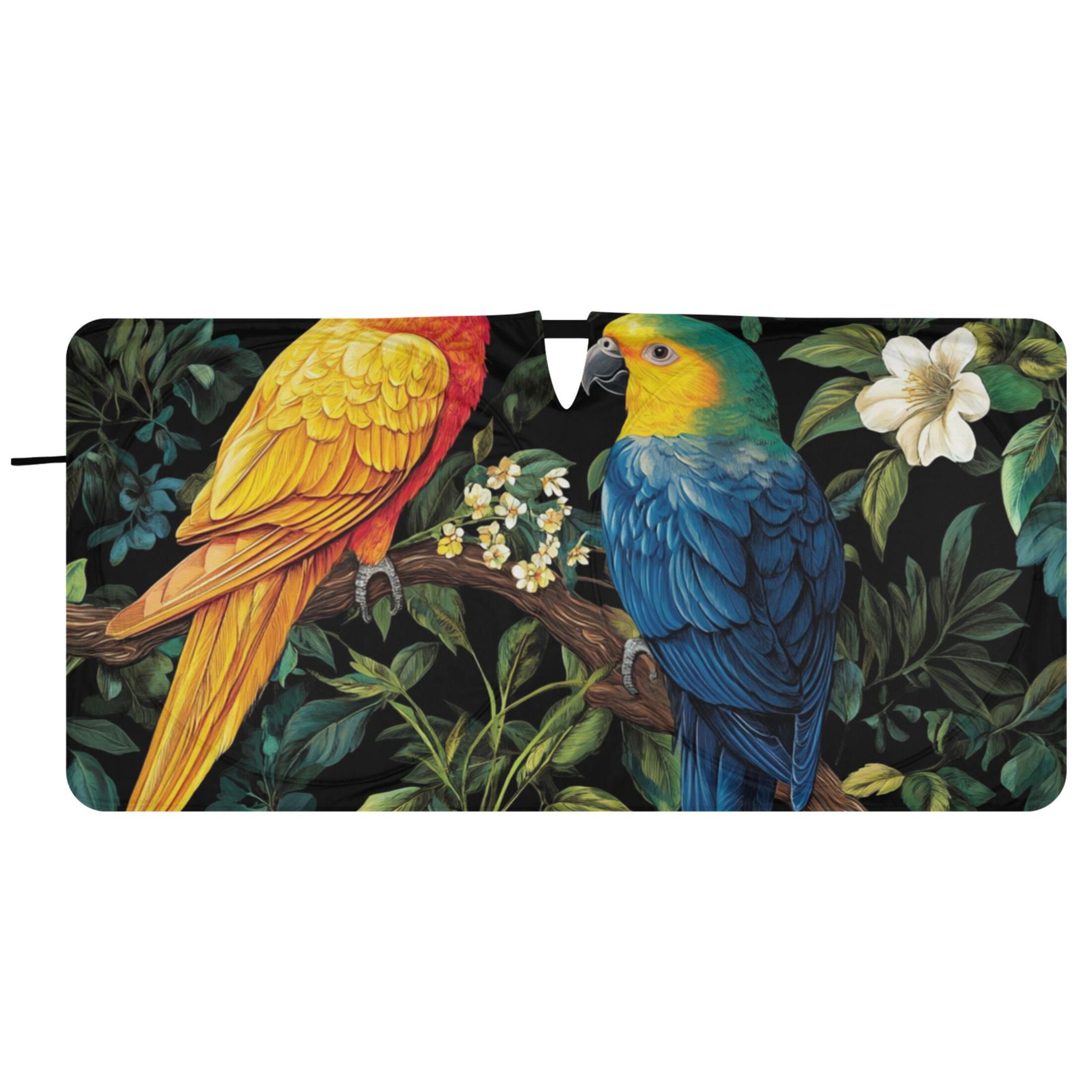 Beautiful Parrots Car Windshield Sun Shade Foldable Front Window Shades ...