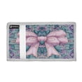 Beautiful Pastel Pink Bows Green Background Trifold Wallets Card ...