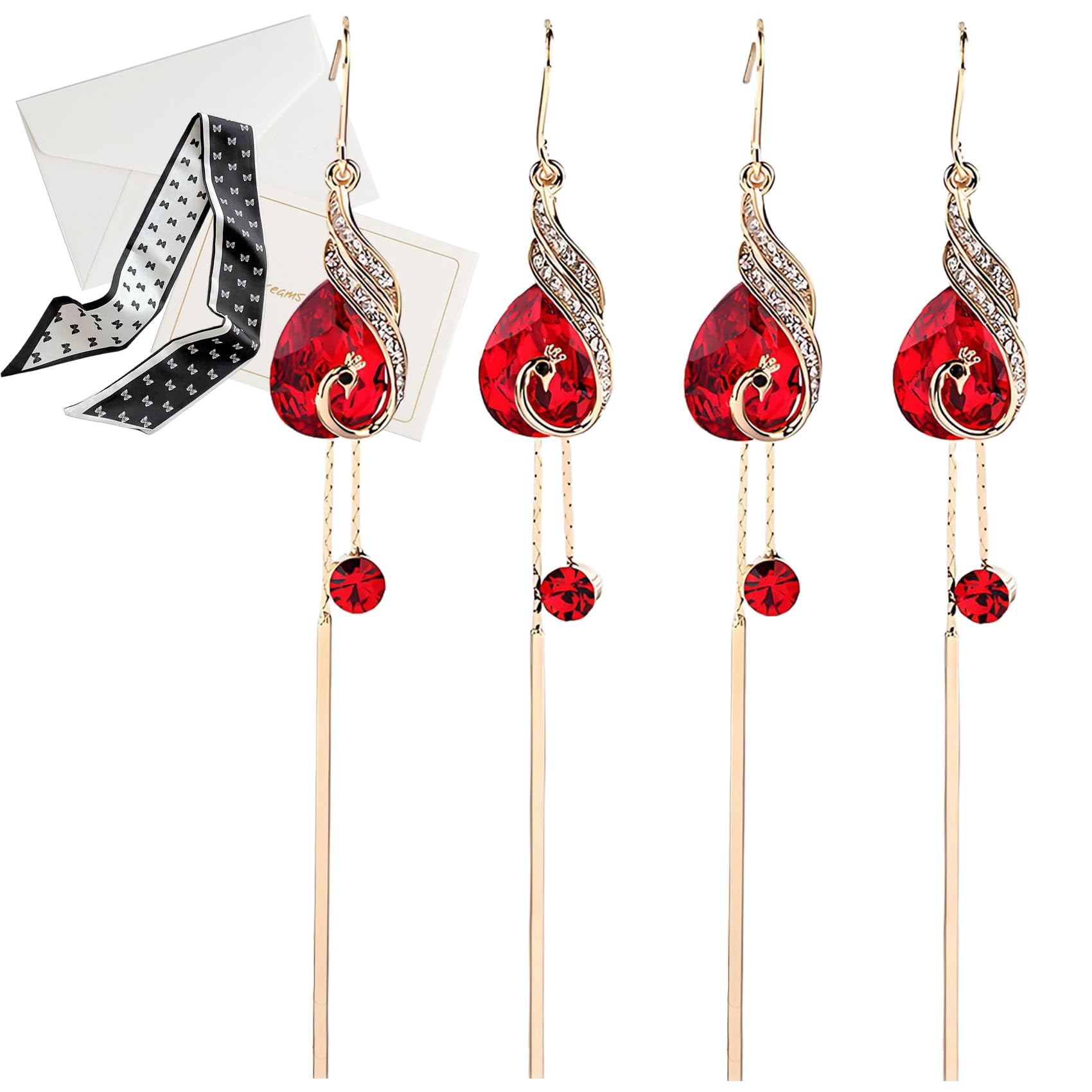 Beautiful Peacock Earrings, Peacock Tassel Earrings For Women Enamel ...