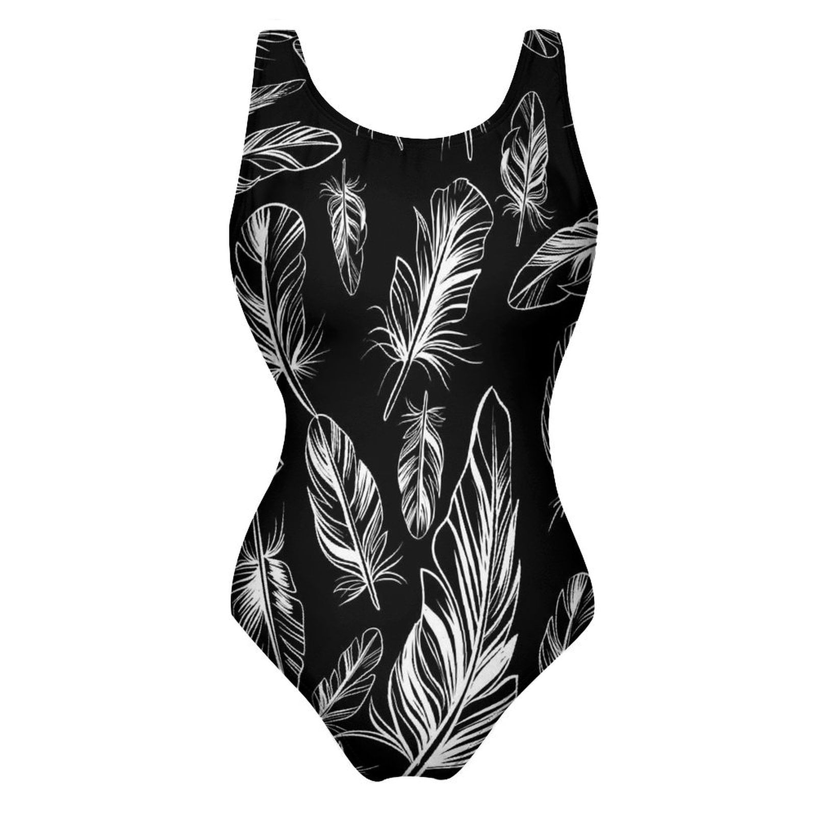 Beautiful Peacock Feather Swimsuit Sexy Animal Print One Piece Swimwear ...