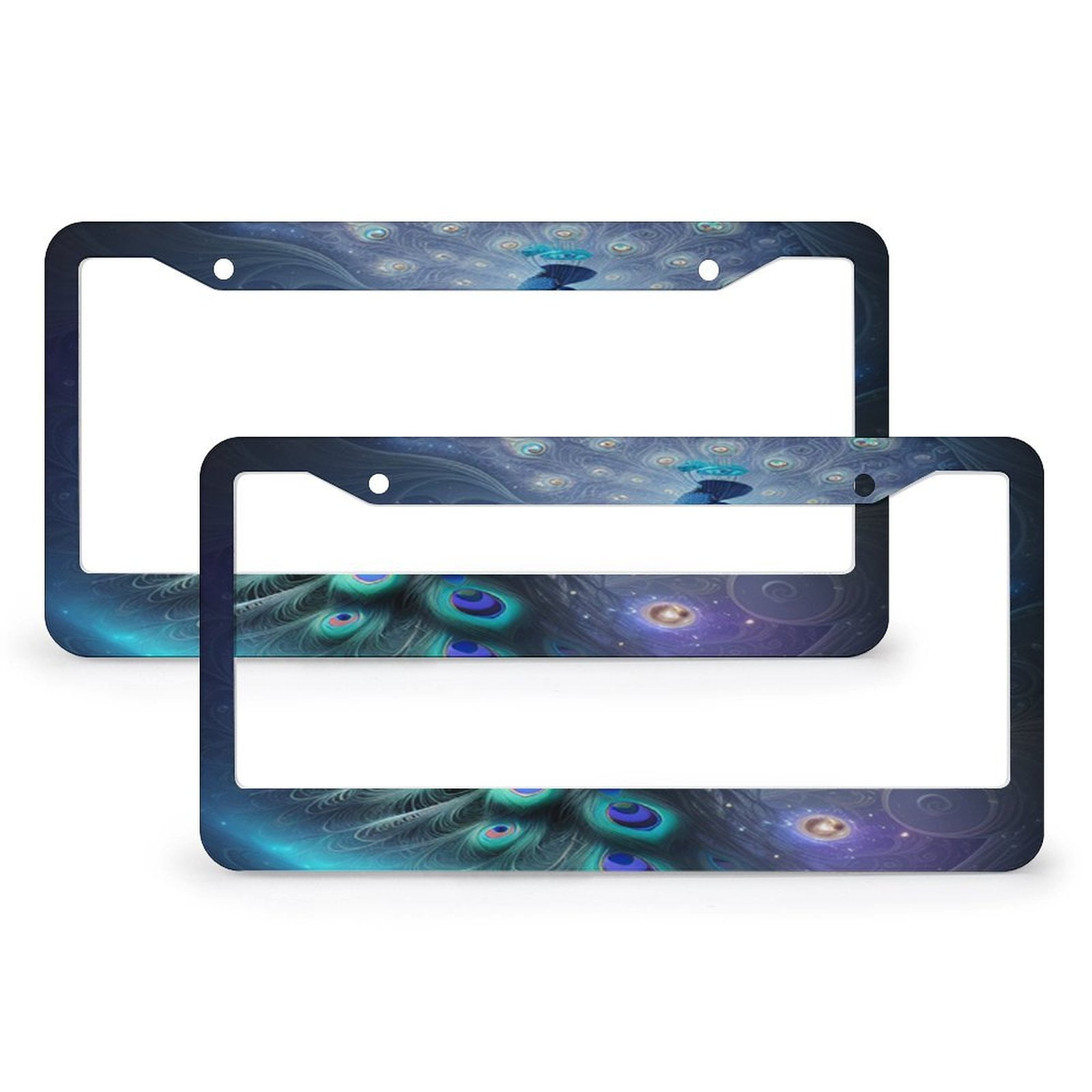 Beautiful Peacock License Plate Frame - 2 Pack License Plate Frames ...