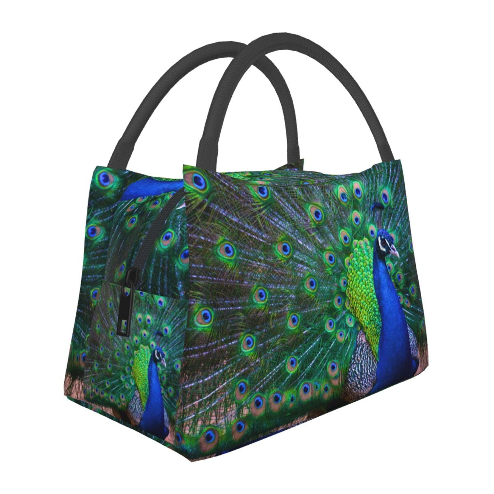 Beautiful Peacock, Portable Lunch Bag Lunch Box Meal Bag Insulation ...