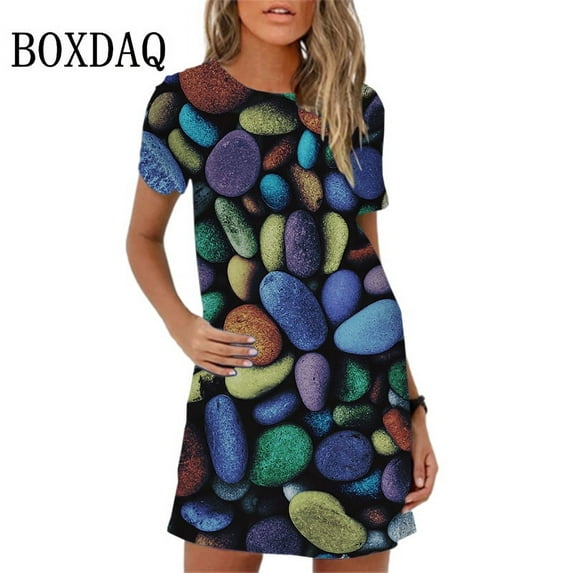Beautiful Pebble Pattern Printing Dress New Spring Clothing Oversized ...