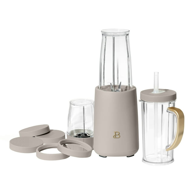 Beautiful Personal Blender Set with 12 Pieces, 240 W, Porcini Taupe by ...