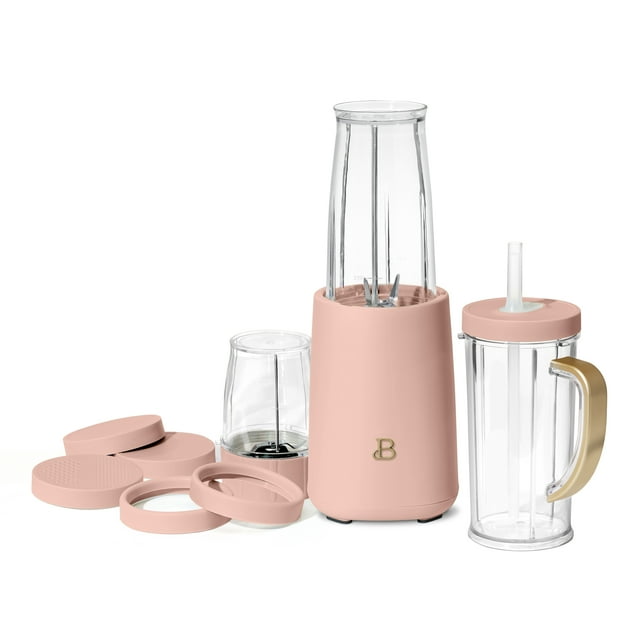Beautiful Personal Blender Set with 12 Pieces, 240 W, Rose by Drew ...