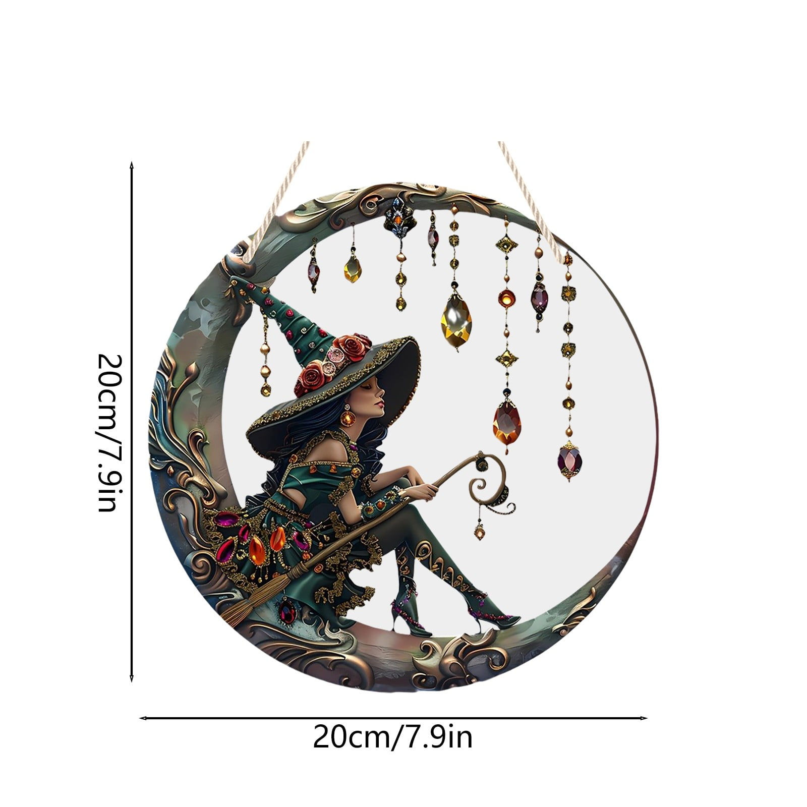 Beautiful Personalized Witch Window Hanging Suncatcher,Halloween Decor ...