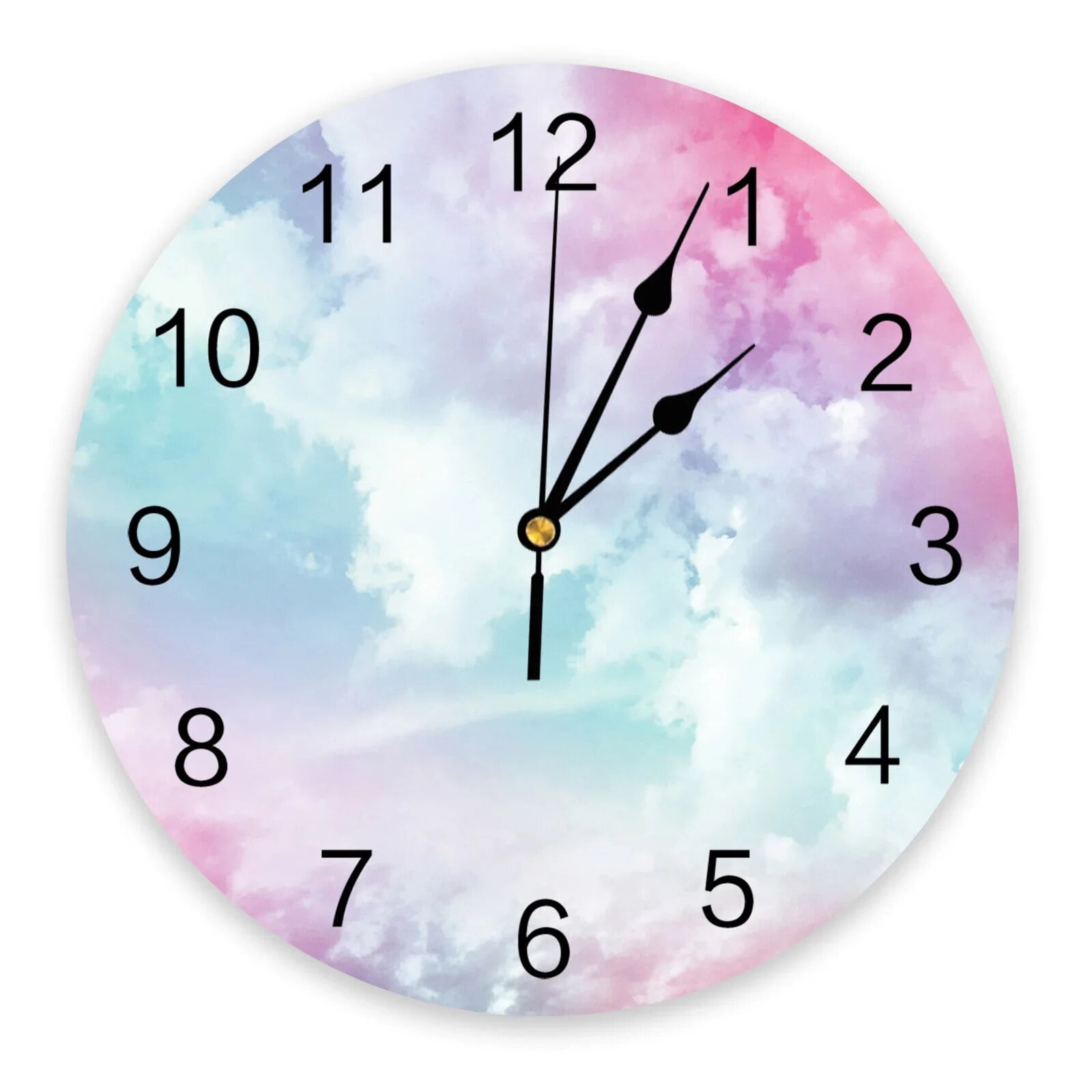 Beautiful Pink Clouds PVC Wall Clock Home Decor Wall Clock Modern ...