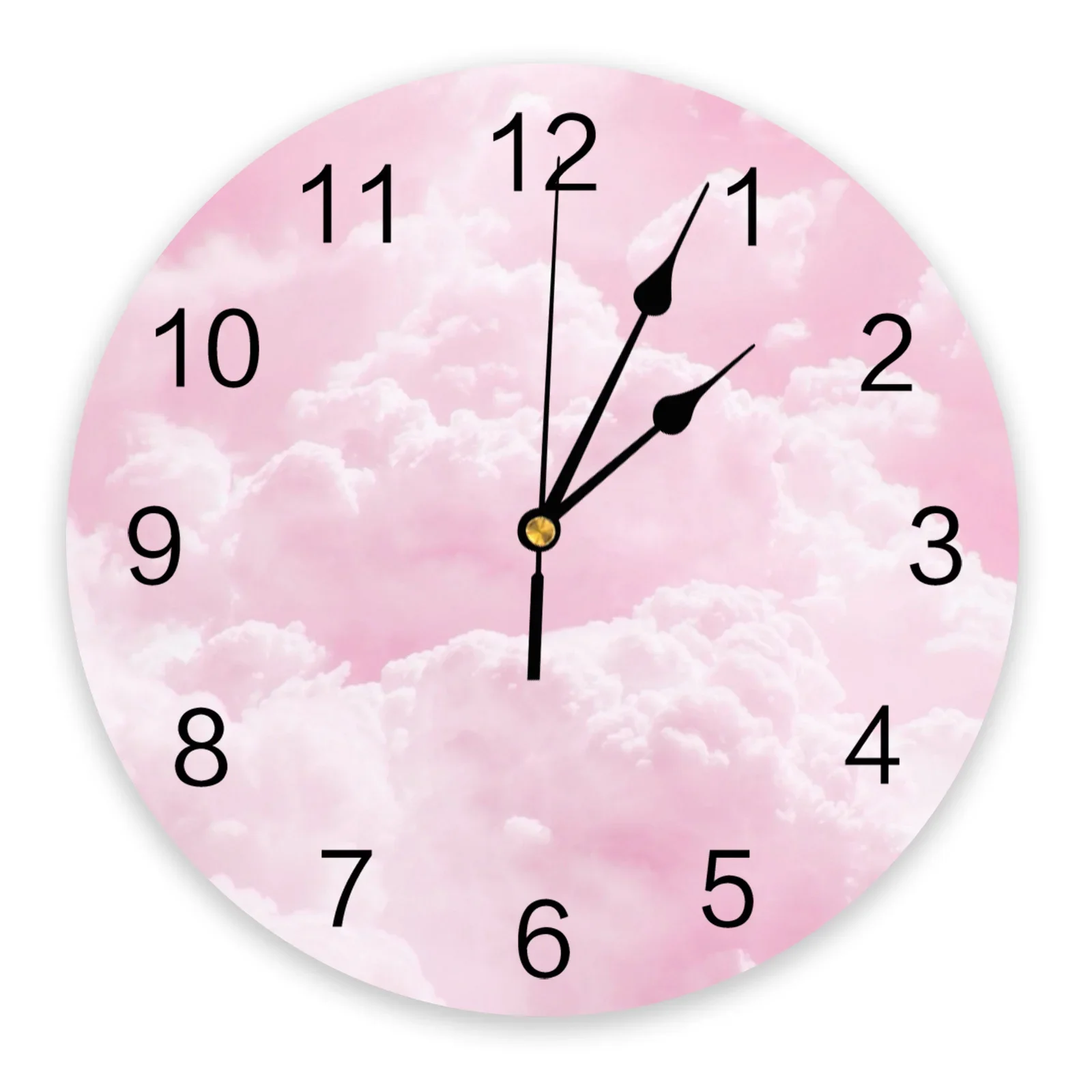 Beautiful Pink Clouds PVC Wall Clock Home Decor Wall Clock Modern ...