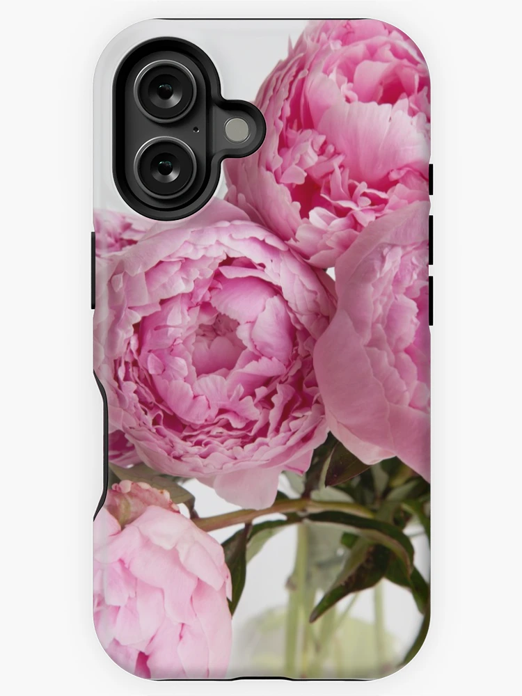 Beautiful Pink Peonies Case for iPhone 11 to 16 Pro Max – Soft Elegant ...