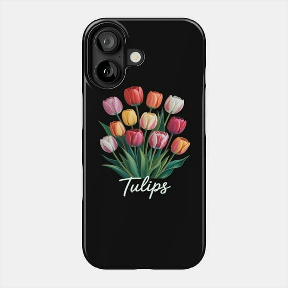 Beautiful Pink White Purple Yellow Tulips Floral Case for iPhone 11,12 ...