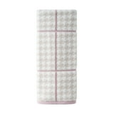 Beautiful by Drew Barrymore Plaid Hand Towel, Soft 100% Cotton, Rose ...
