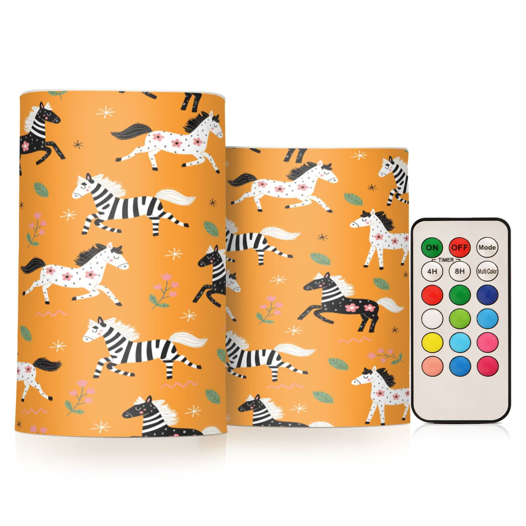 Beautiful Pony Pattern Flameless LED Candle Set with Remote, Battery ...