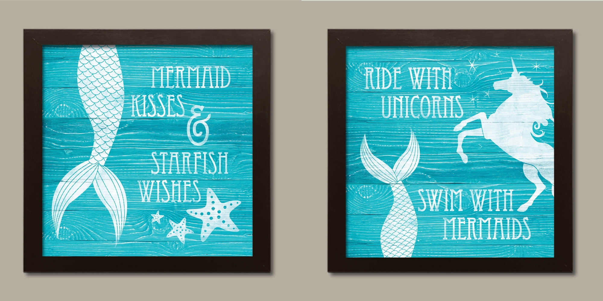 Beautiful Popular Inspirational "Mermaid Kisses and Starfish Wishes ...