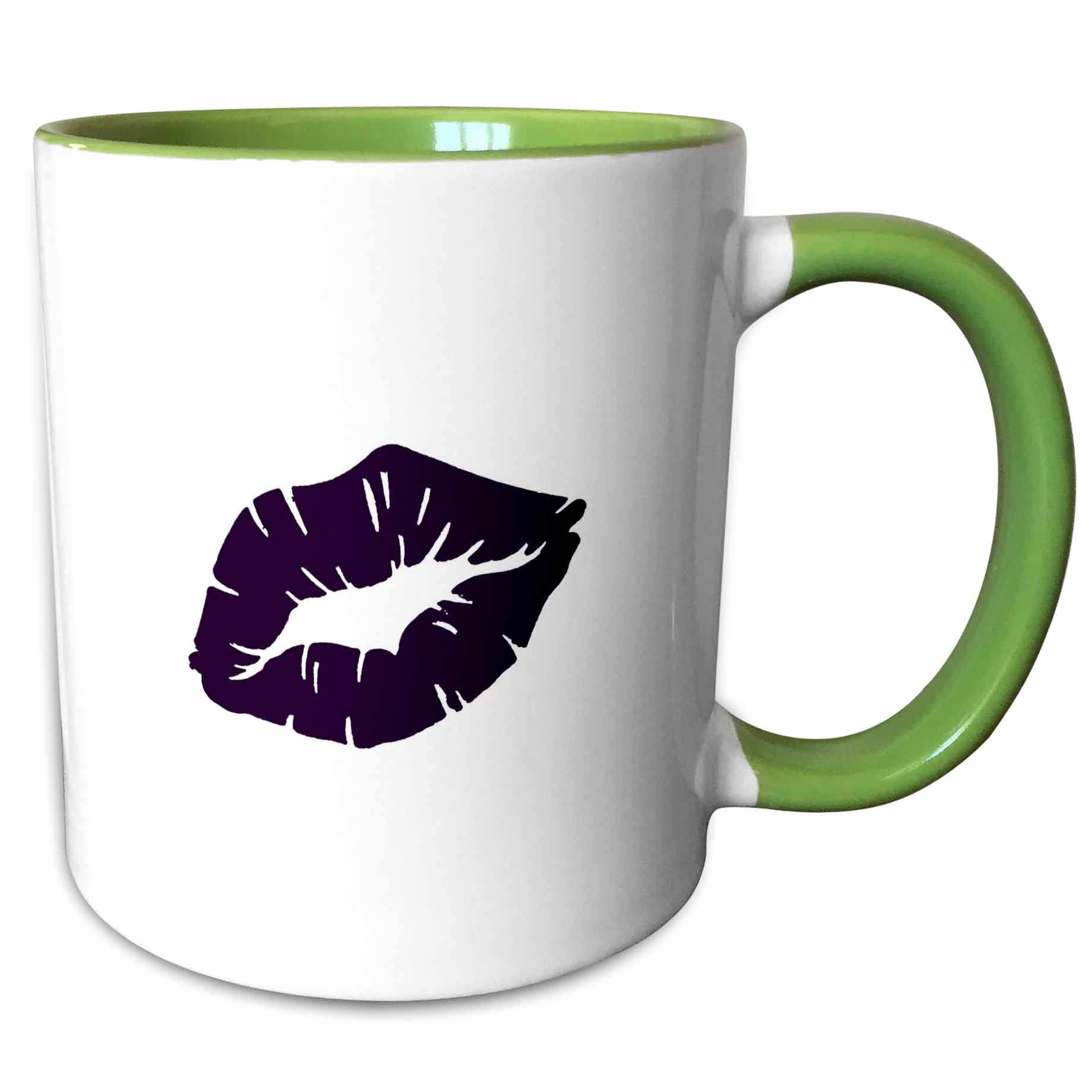 3drose, Beautiful Poweful Feminine Purple Lipstick Kiss Isolated, 15oz ...