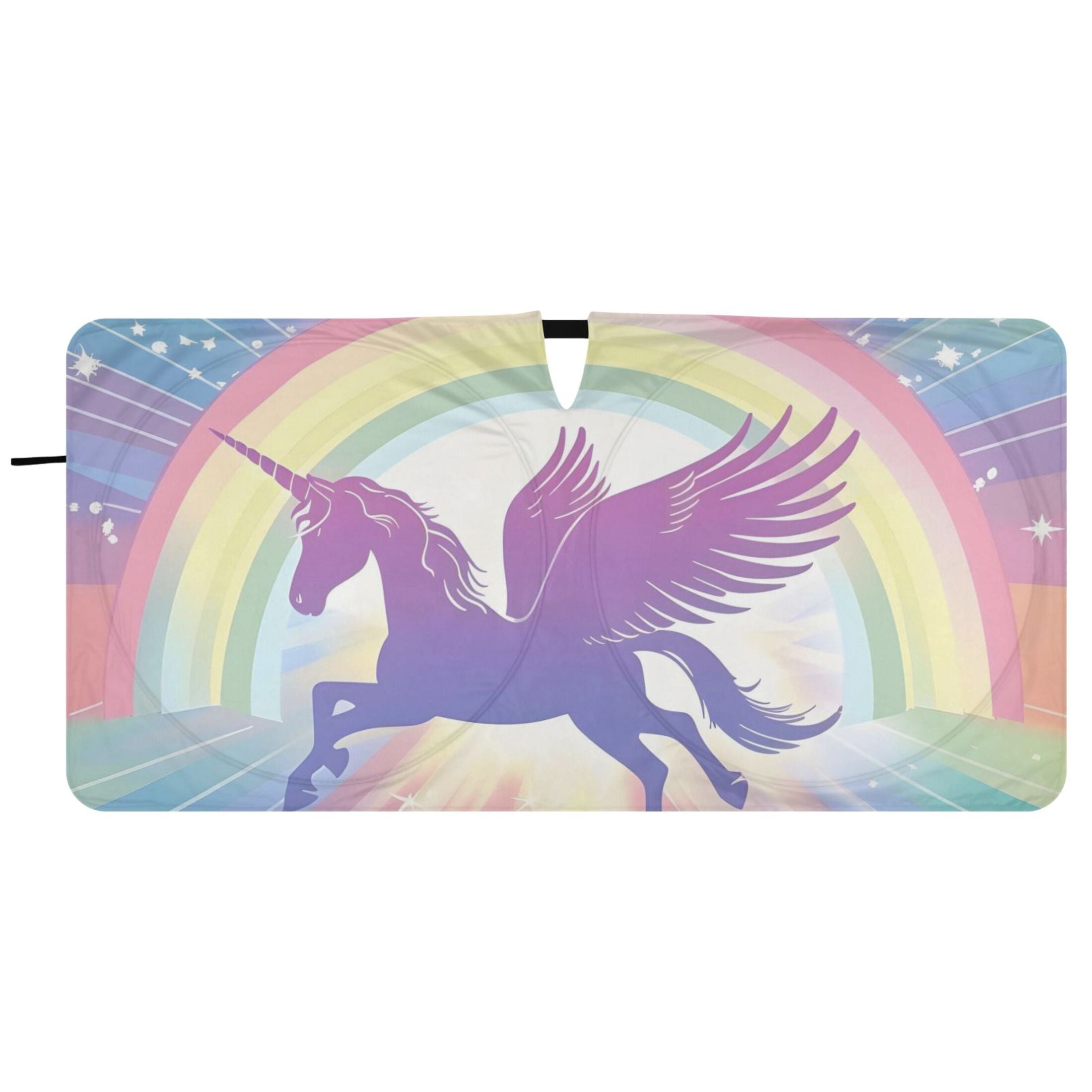 Beautiful Rainbow Unicorn Car Windshield Sun Shade Foldable Front ...