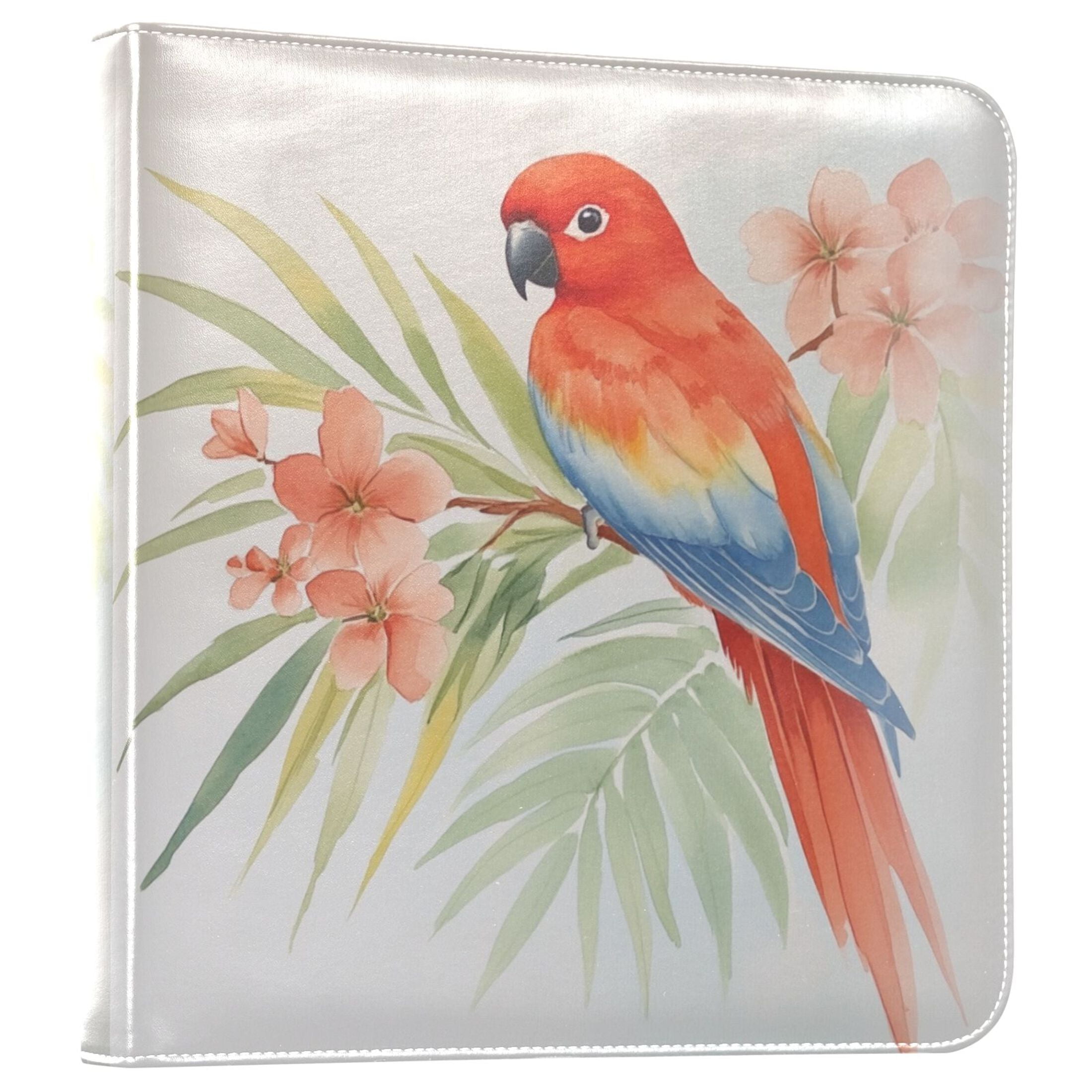 Beautiful Red Parrot Large Photo Album Self Adhesive 20 Blank Pages for ...