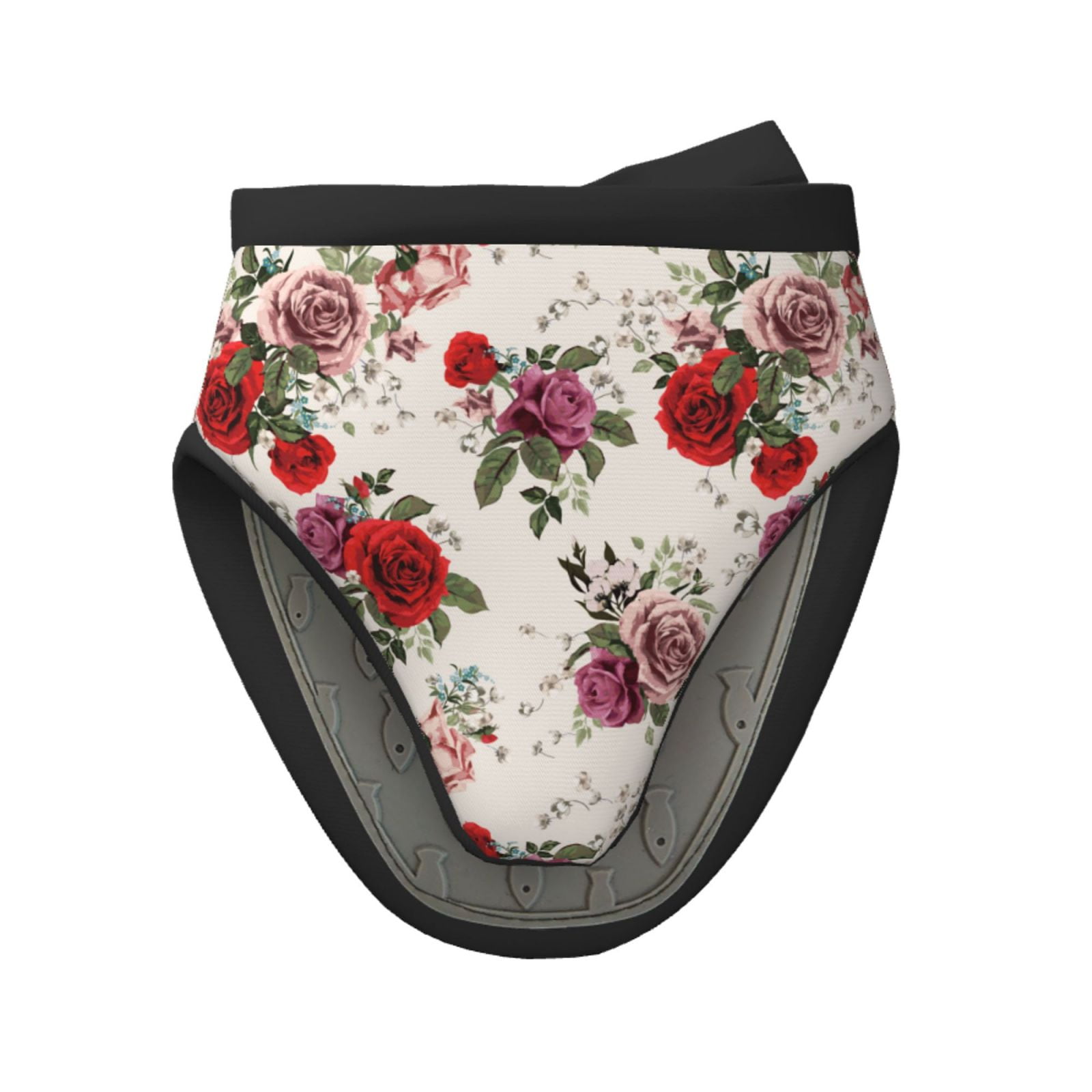 Beautiful Red Rose Flowers Oven Mitts Heat Resistant with Hanging Loop ...