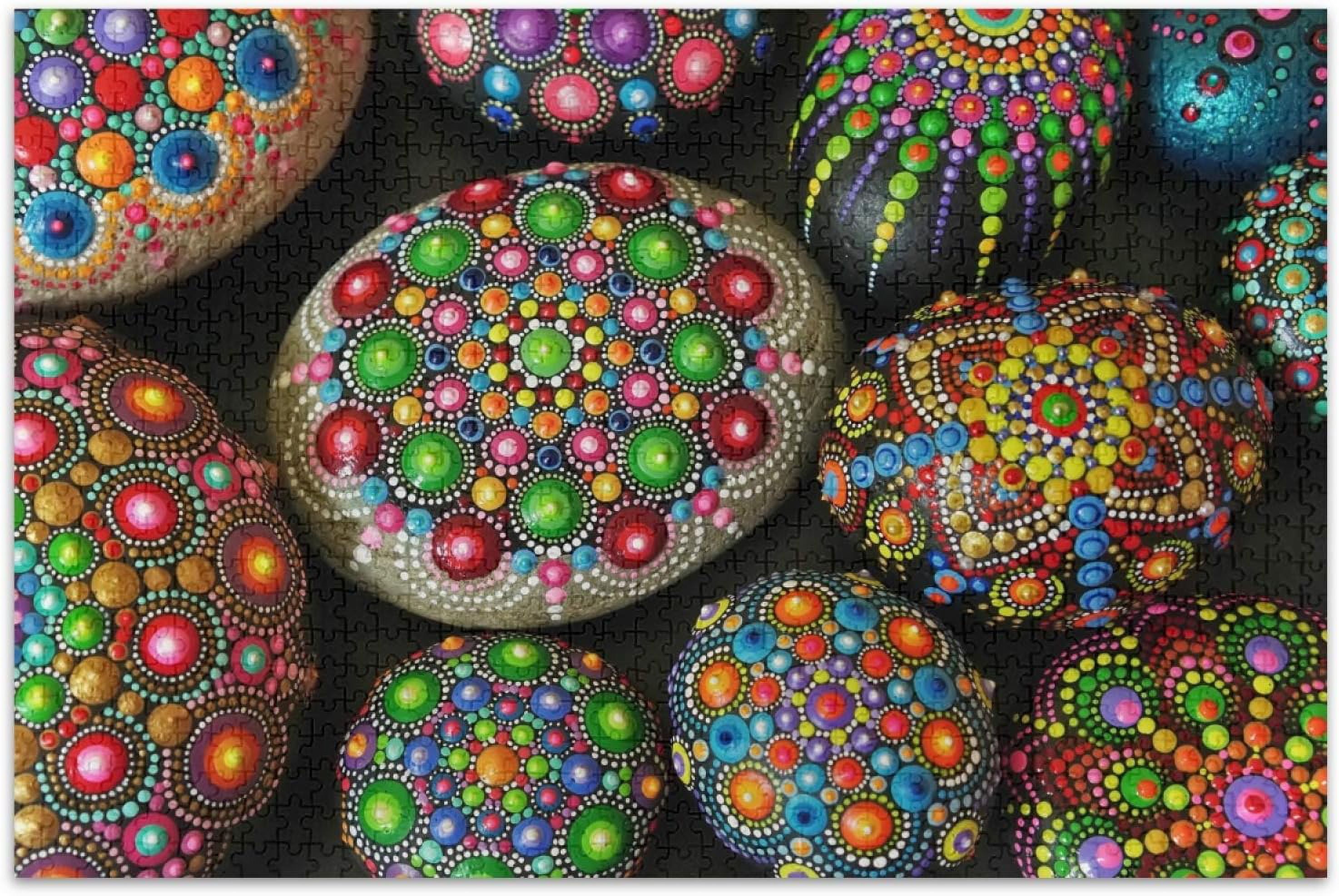 Beautiful Rock Mandalas Puzzles for Adults 500 Piece, Challenging Paper ...