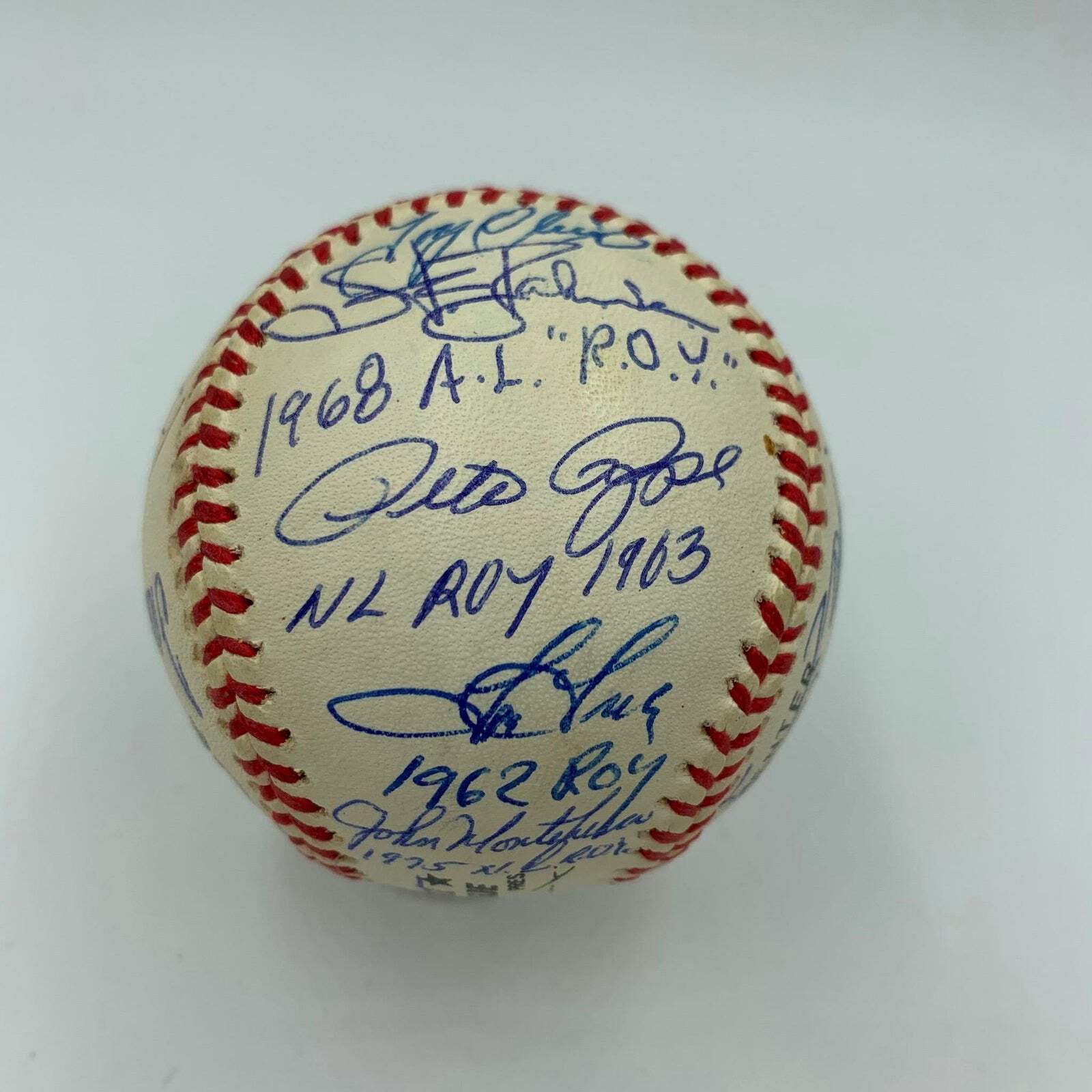 Beautiful Rookie Of The Year Multi Signed Baseball 23 Sigs Tom Seaver ...