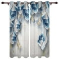 Beautiful Rose Flowers Abstract Window Curtains For Living Room Luxury ...