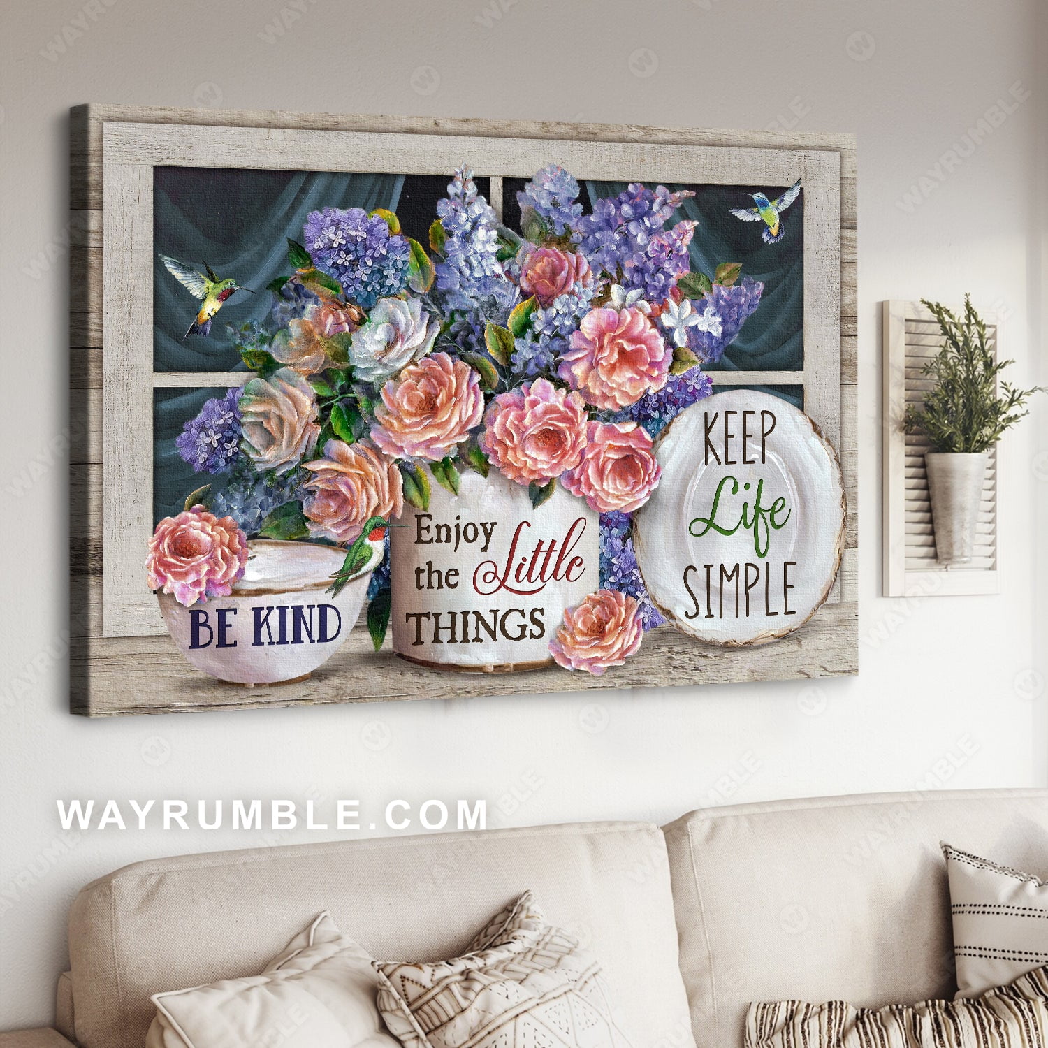 Beautiful Rose Purple Lavender Lovely Hummingbird Enjoy The Little ...
