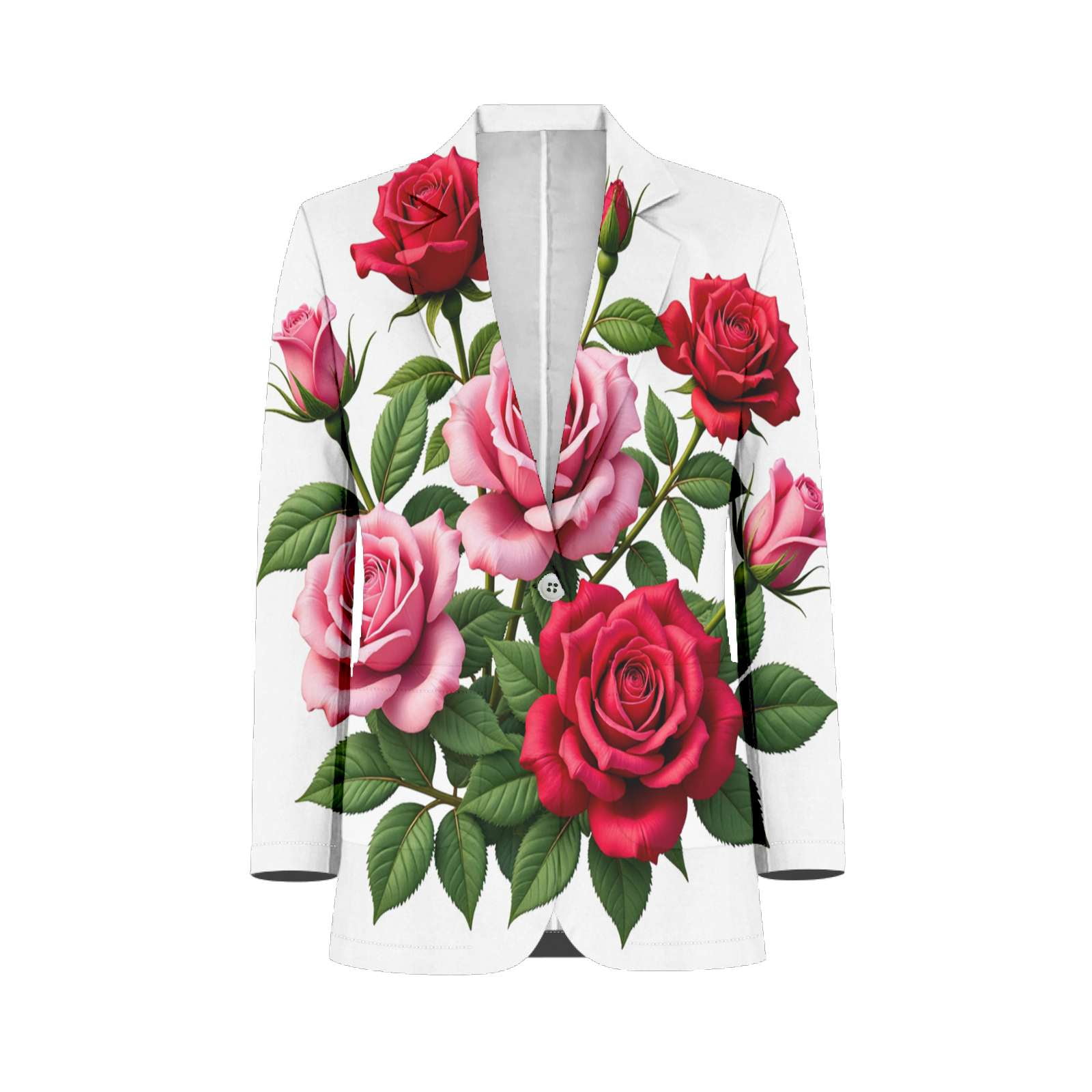 Beautiful Roses In Bloom Mens Suits Shawl Collar Slim Fit Suit Mens ...