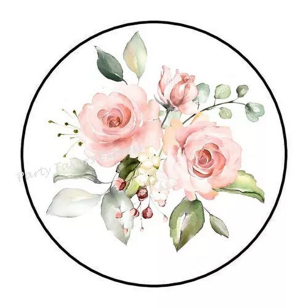 Beautiful Roses Wedding Stickers Party Favors Phone Decal Water Bottle ...