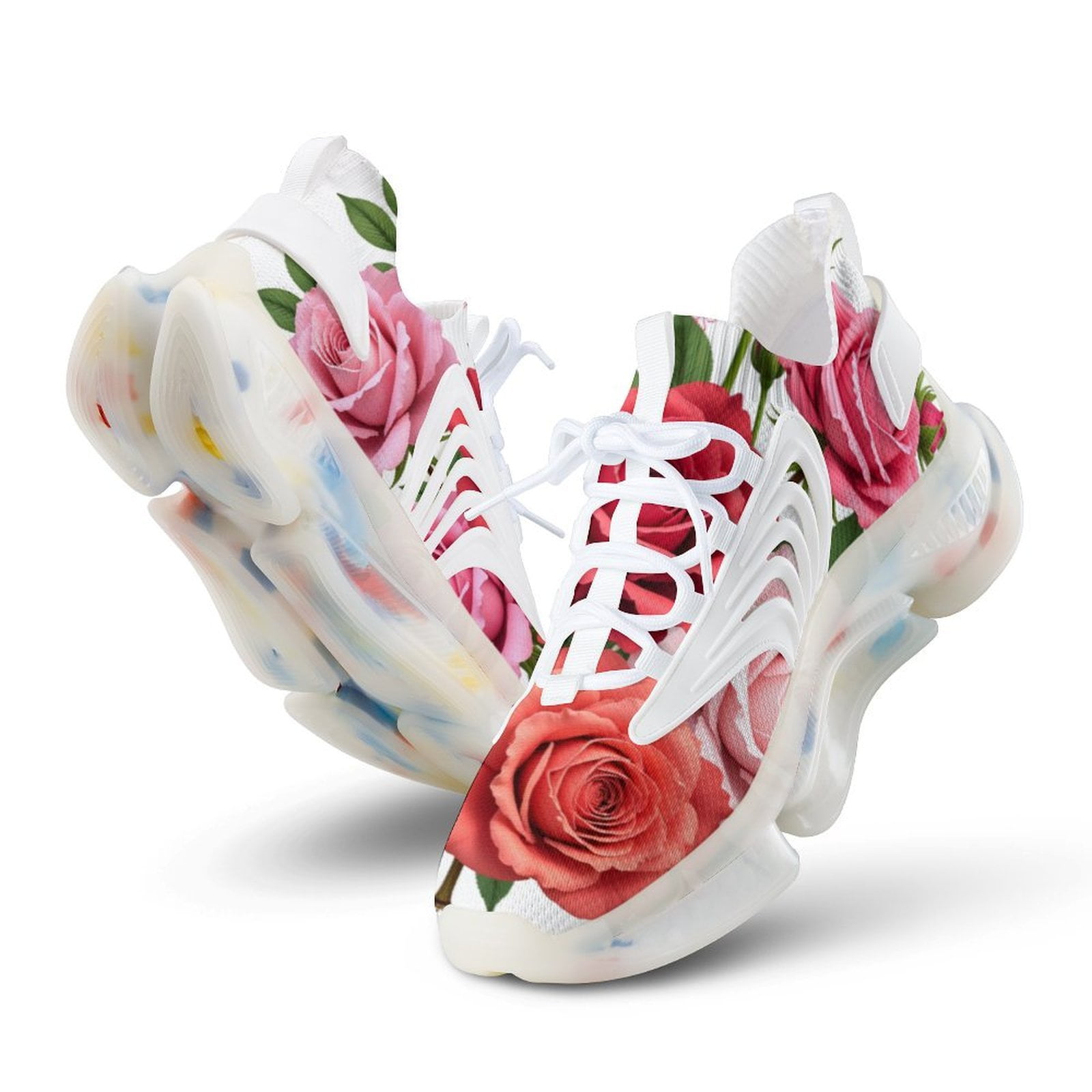 Beautiful Roses in Bloom Walking Shoes for Men Woman Lightweight Tennis ...