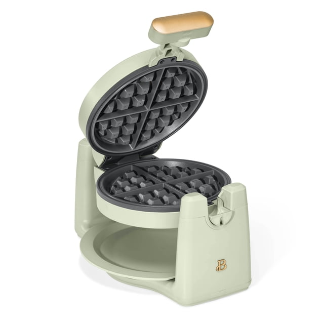 Beautiful Rotating Belgian Waffle Maker, Sage Green by Drew Barrymore ...
