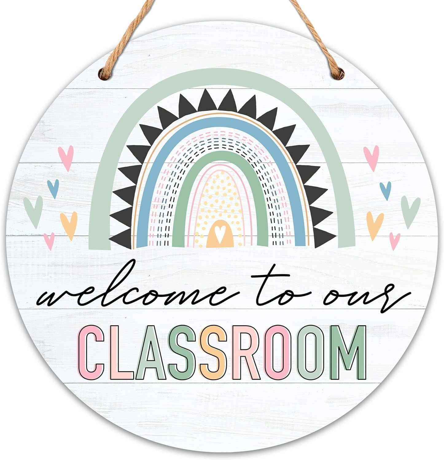 Beautiful Round Wooden Sign Multiple Style First Day of School ...