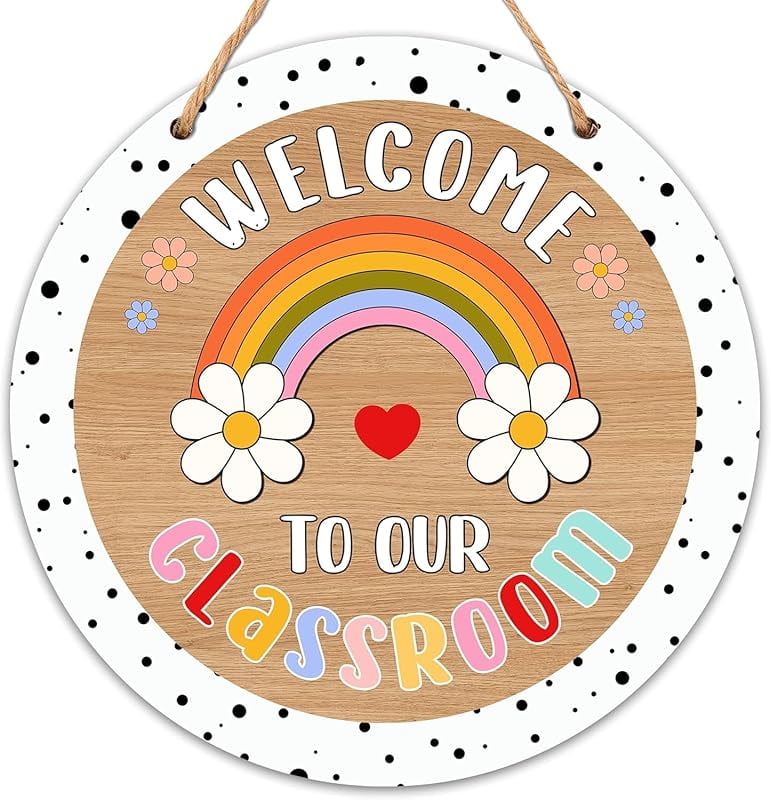 Beautiful Round Wooden Sign Multiple Style First Day of School ...