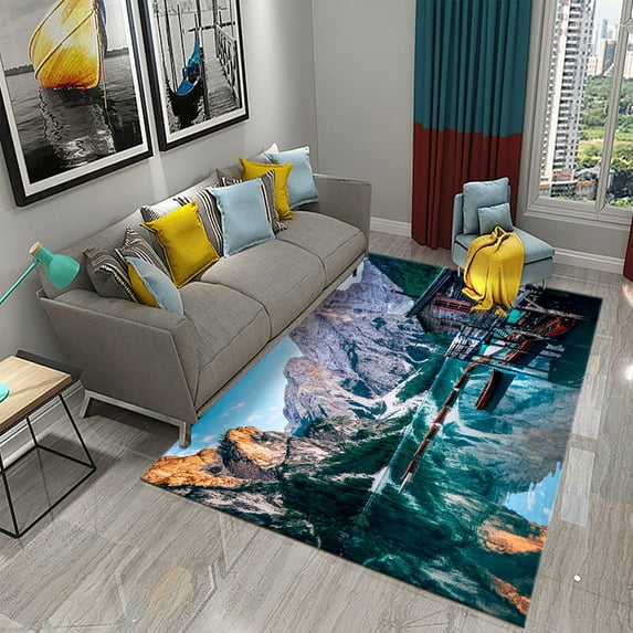 Beautiful Rural Landscape Carpet Color Views Rugs Living Room Bedroom ...