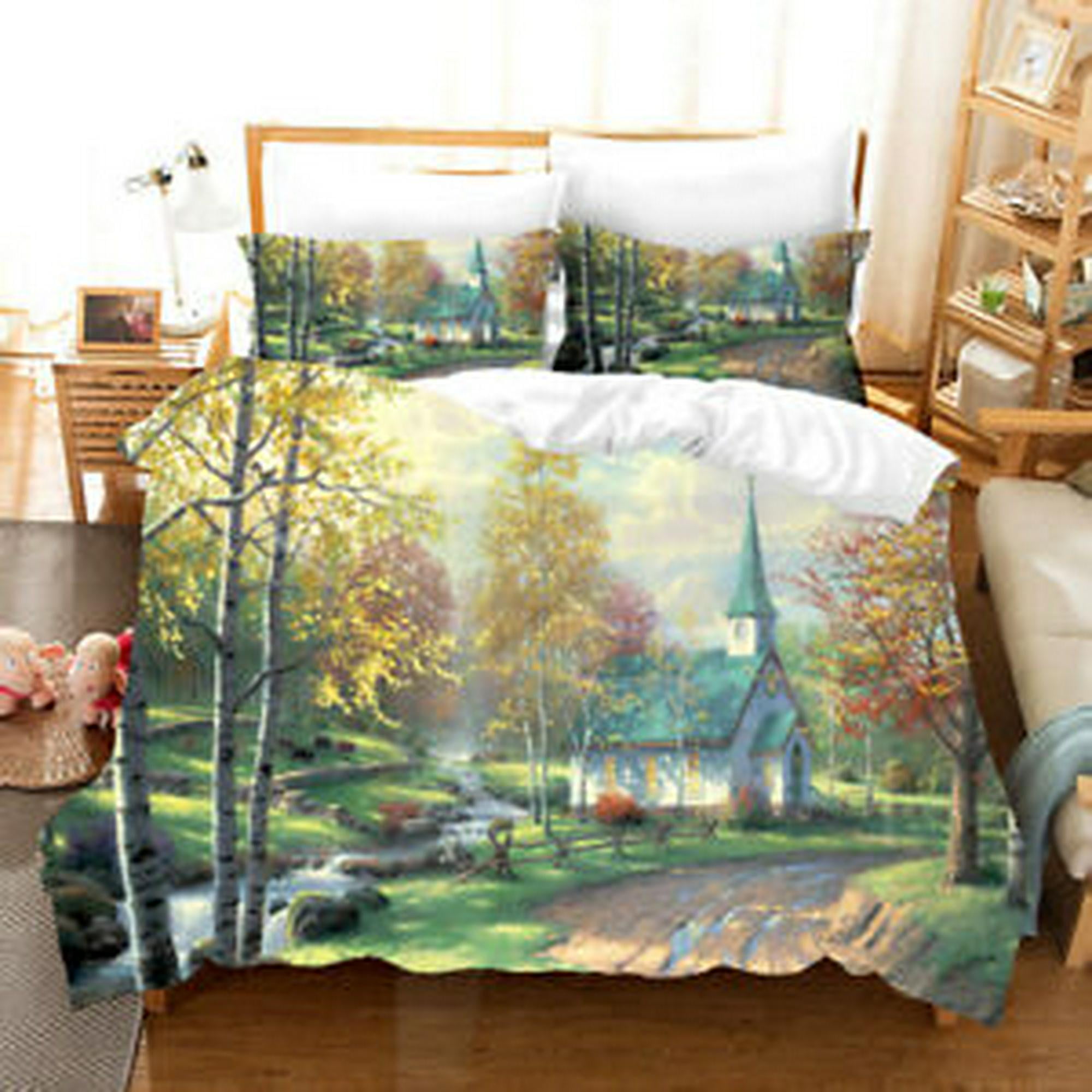 Beautiful Rural Scenery Duvet Quilt Cover Queen Bedding Set Comforter ...