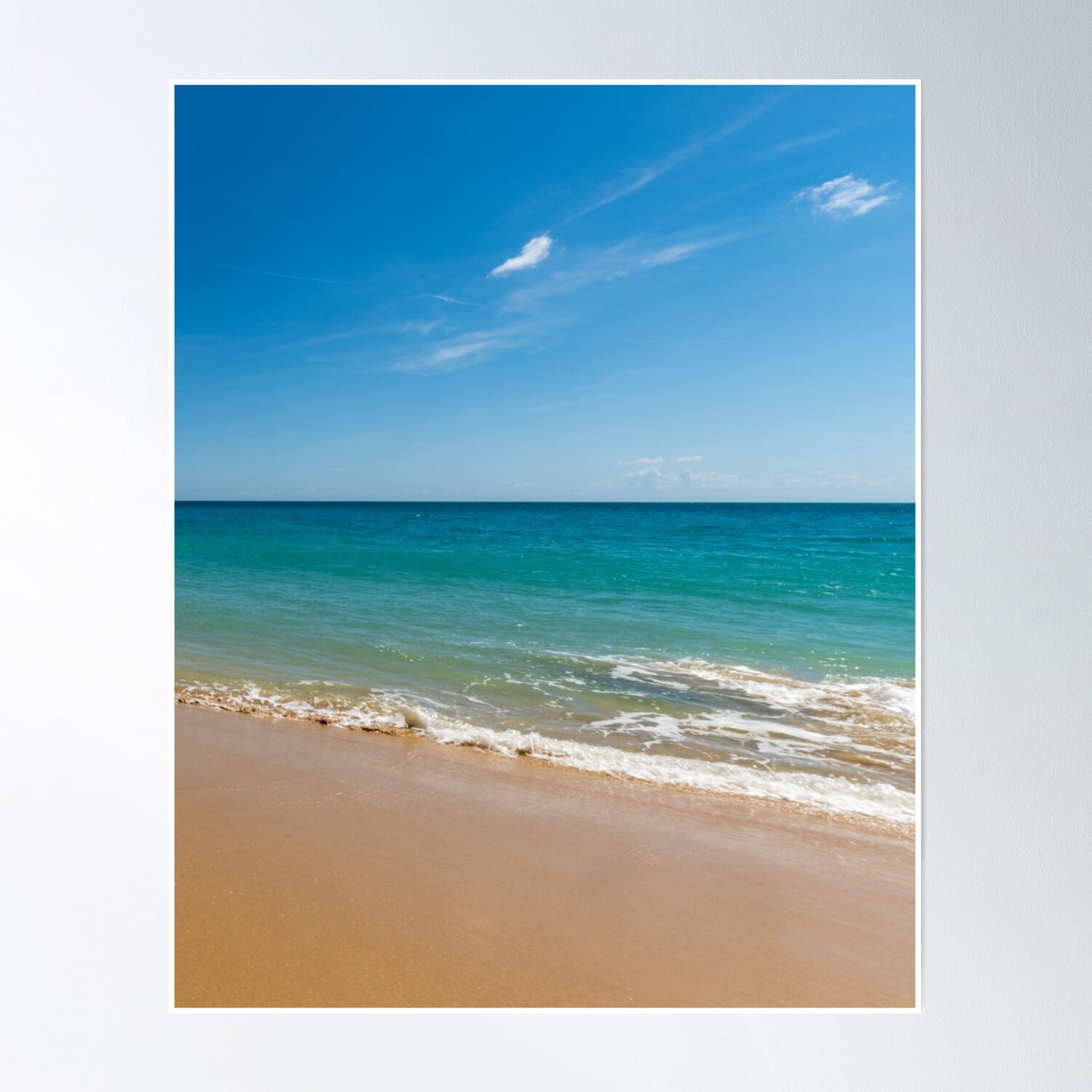 Beautiful Sandy Beach Poster Wall Art, Modern Wall Decor, 8x12 UNFRAMED ...