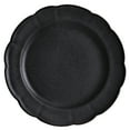 Beautiful Scallops Set of 4 Stoneware Dinner Plates Black by Drew ...