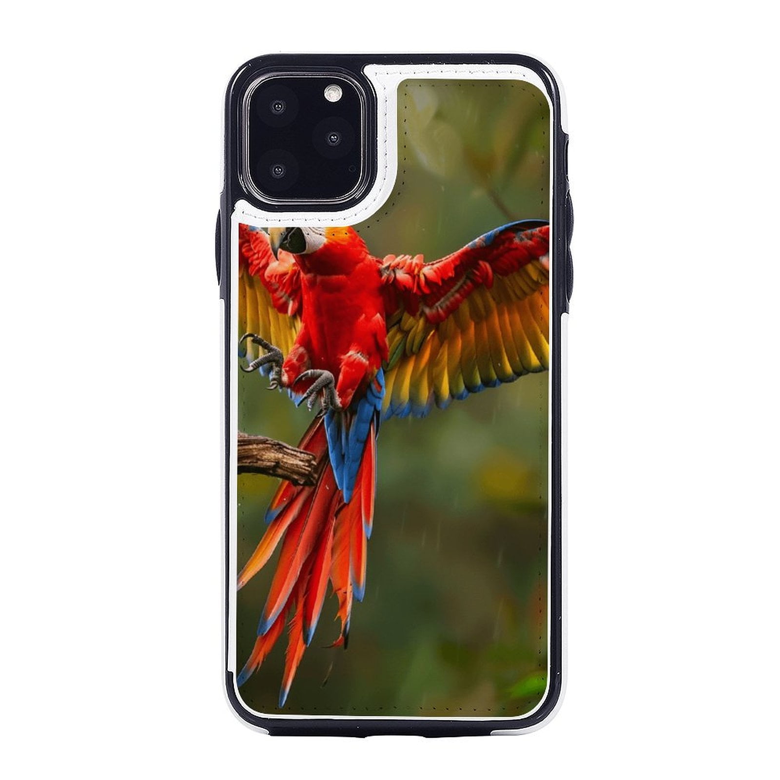 Beautiful Scarlet Macaw Art Leather Wallet Case for iPhone 16 15 14 13 ...