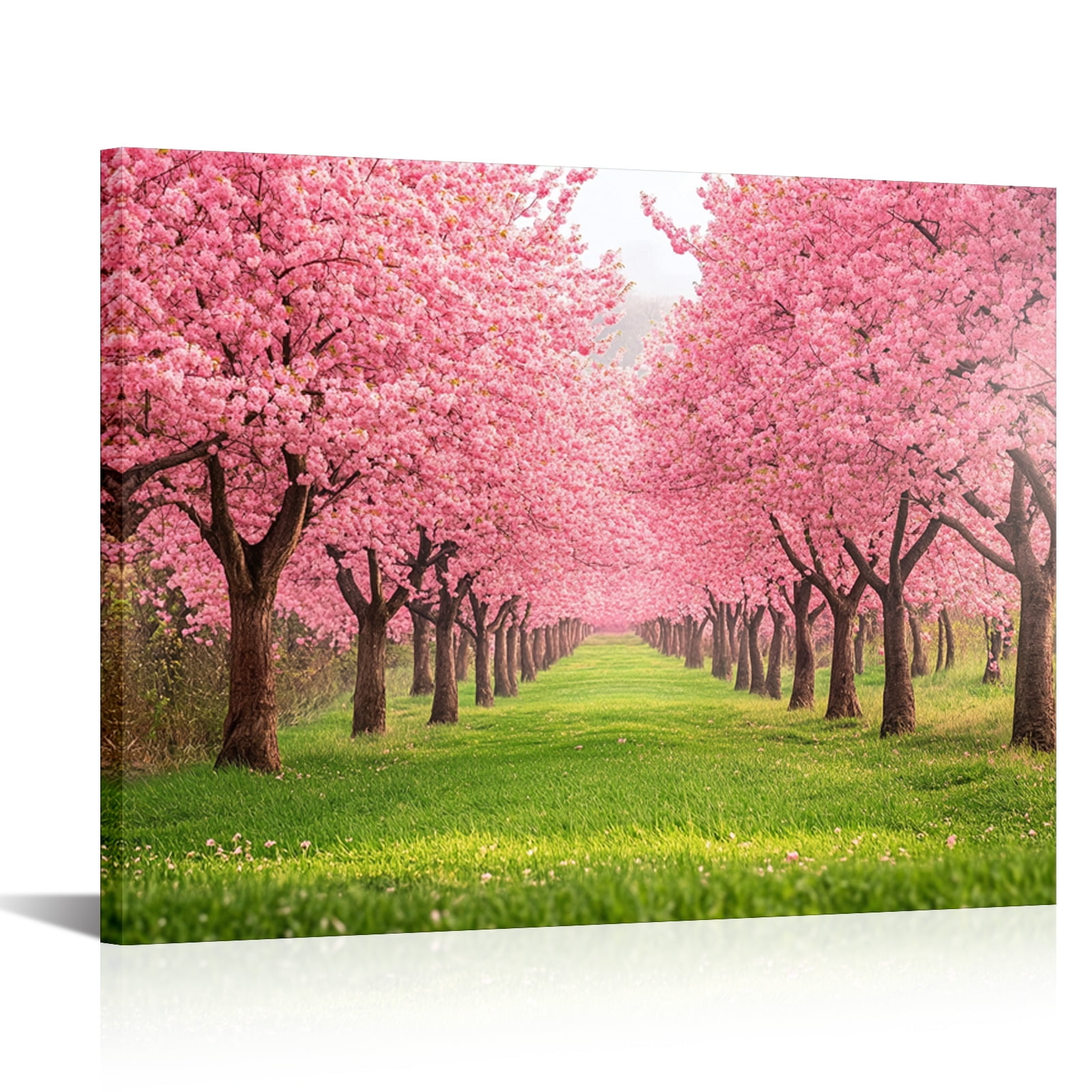 Beautiful Scenery Canvas Wall Art Framed Painting- 12×16 Inch, A Cherry ...
