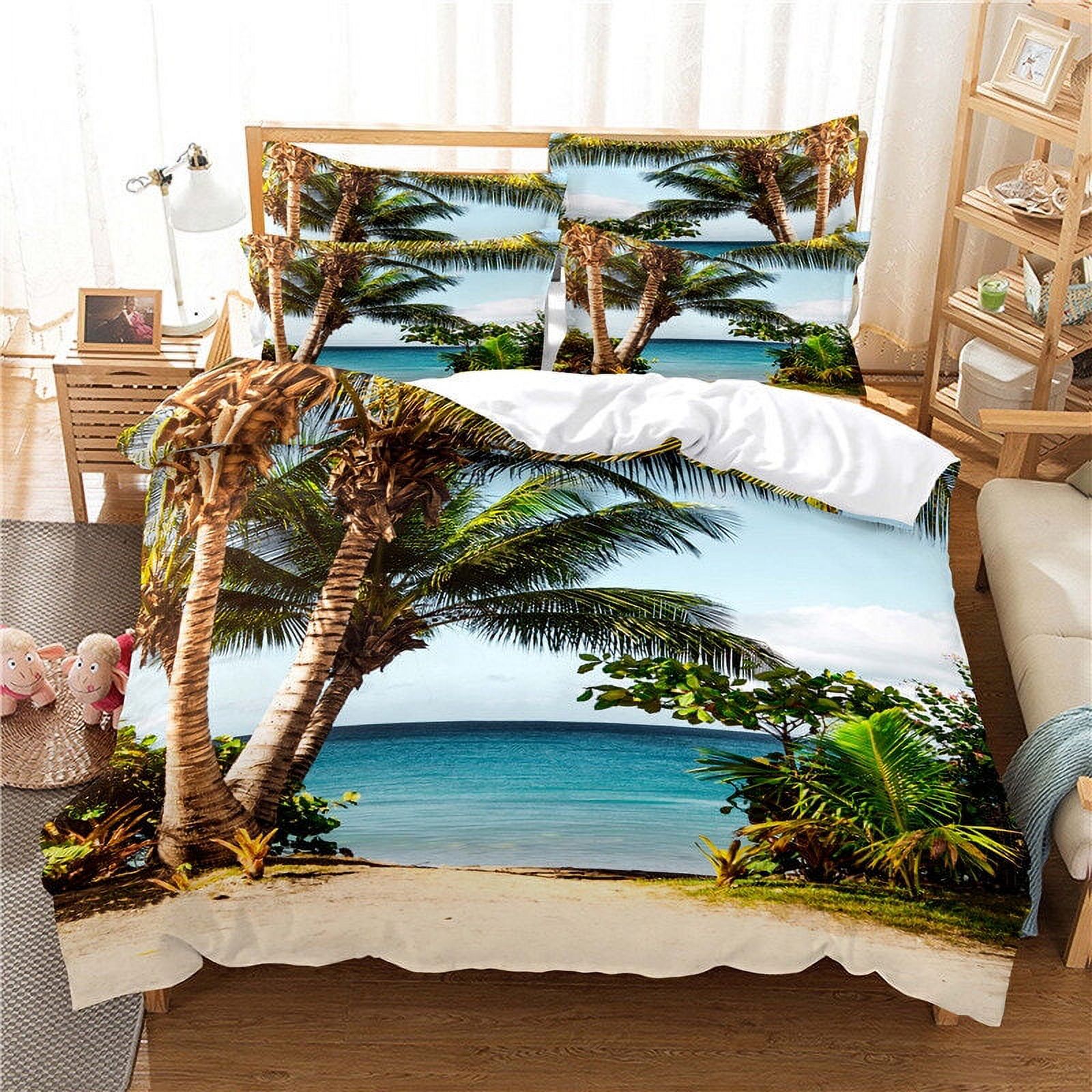 Beautiful Scenery Duvet Cover Tropical Palm Trees Bedding Set ...