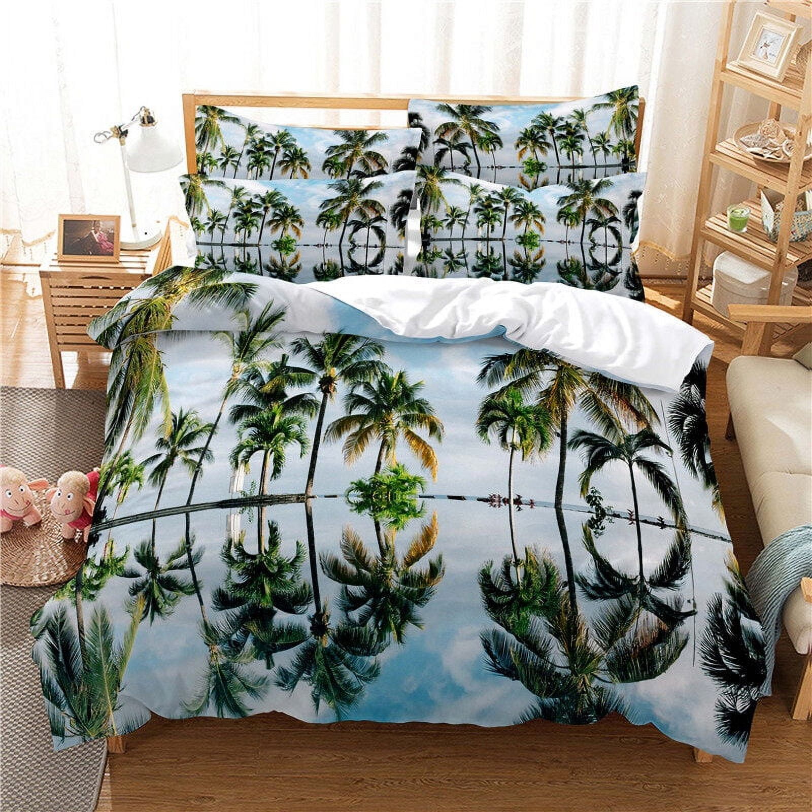 Beautiful Scenery Duvet Cover Tropical Palm Trees Bedding Set ...