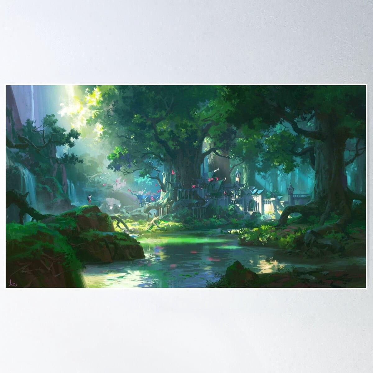 Beautiful Scenery Forest Poster Wall Art Modern Wall Decor For Living ...