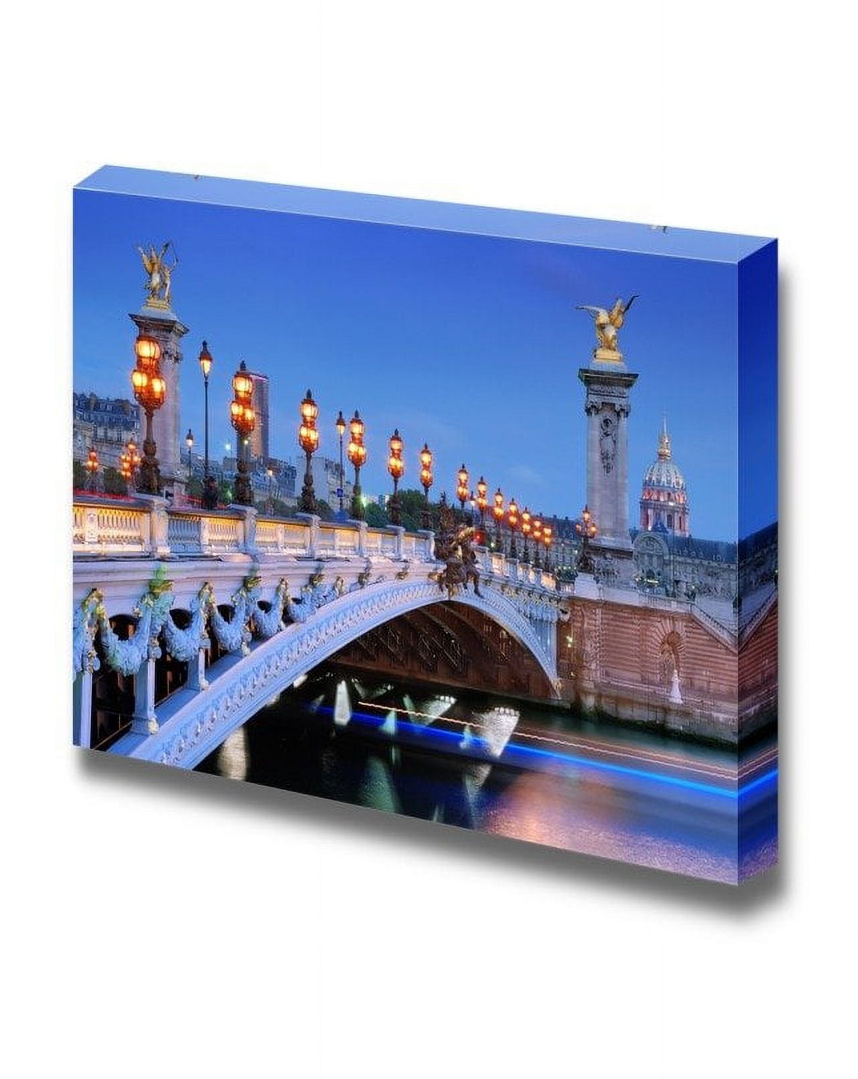 Beautiful Scenery Landscape The Alexander Iii Bridge Across River Seine ...