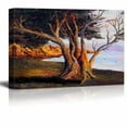 Beautiful Scenery Landscape of Old Tree by The Sea in Oil Painting ...