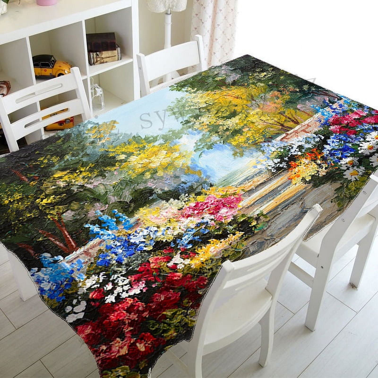 Beautiful Scenery Pattern Waterproof Tablecloth Home r Tablecloth ...