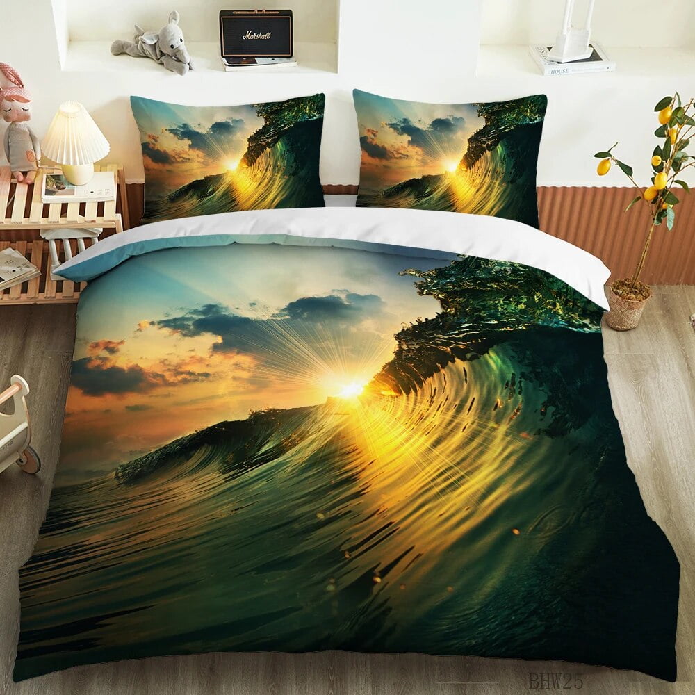 Beautiful Scenery Series Duvet Cover Set Sunset 3D Printing King ...