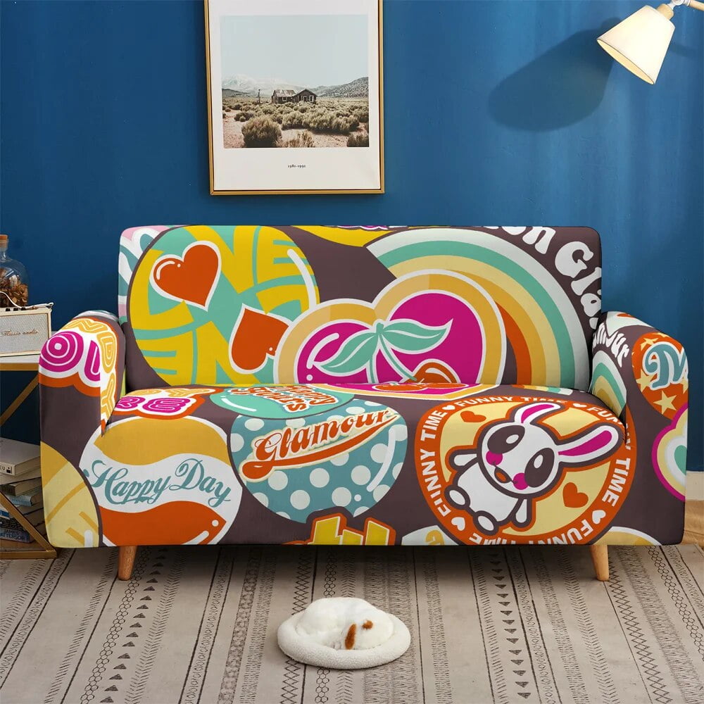 Beautiful Scenery Sofa Cover Elastic Stretch Sofa Cover 1/2/3/4 Seater ...
