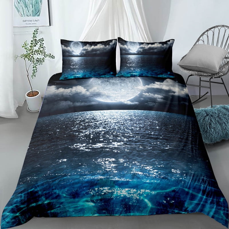 Beautiful Scenic Duvet Cover Sets 3D Flower Tree Waterfall Bedding Set ...