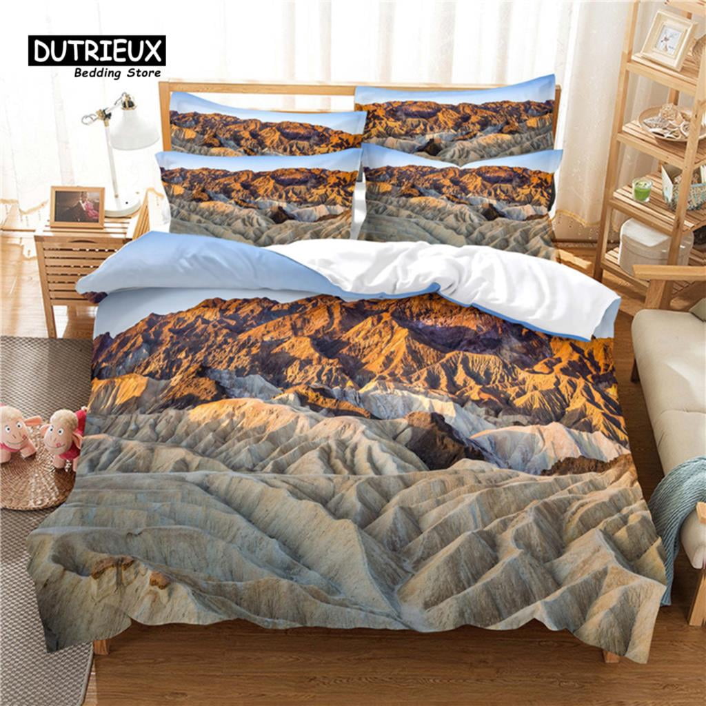 Beautiful Scery Bedding Set Volcano Duvet Cover Set Soft Comfortable ...