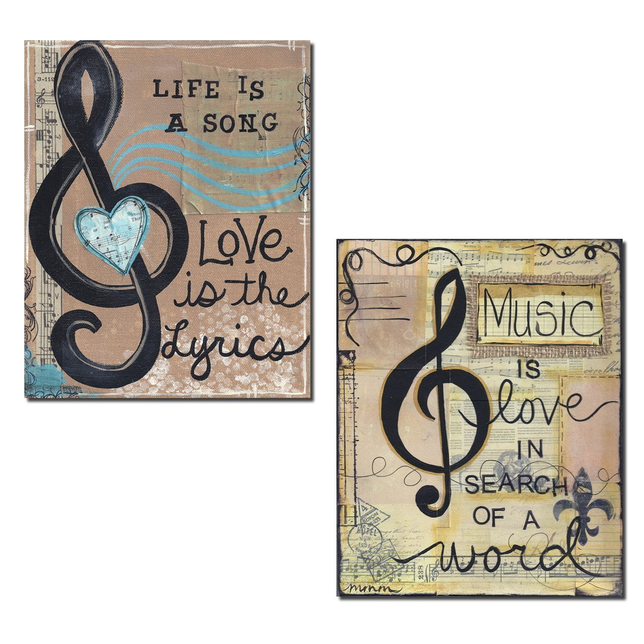 Beautiful Scrapbook-Style "Life Is A Song, Love Is The Lyrics" and ...