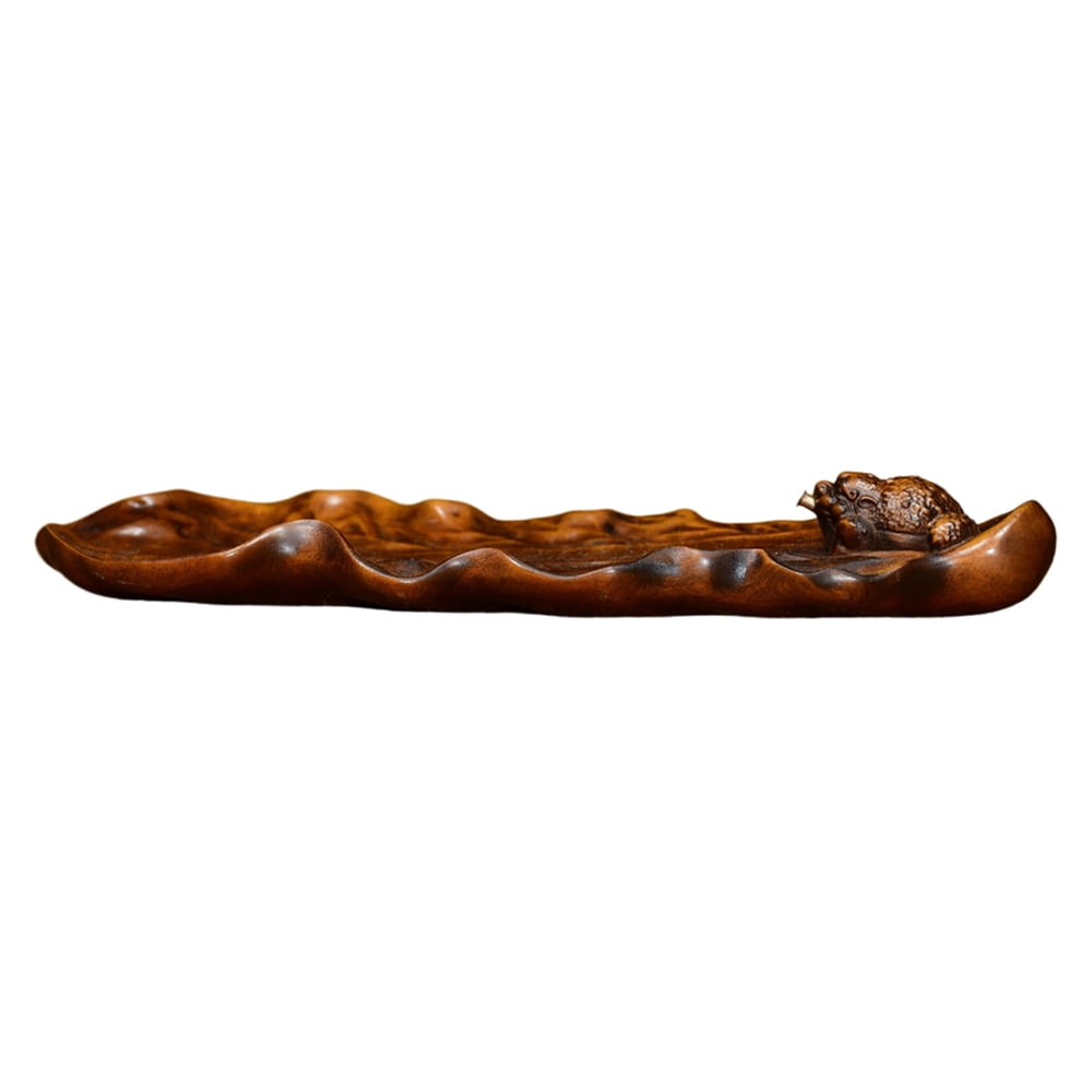 Beautiful Sculpture Incense Holder Carved Wooden Cabbage Money Frog ...